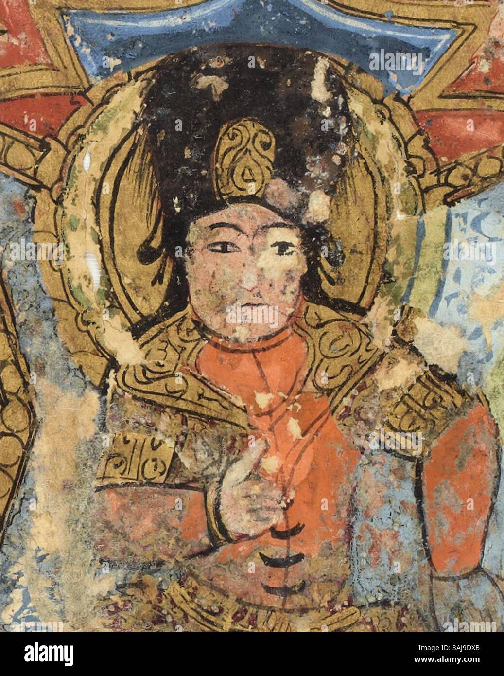 A portrait of a Turkic Emir from the Maqamat al-Hariri manuscript ...