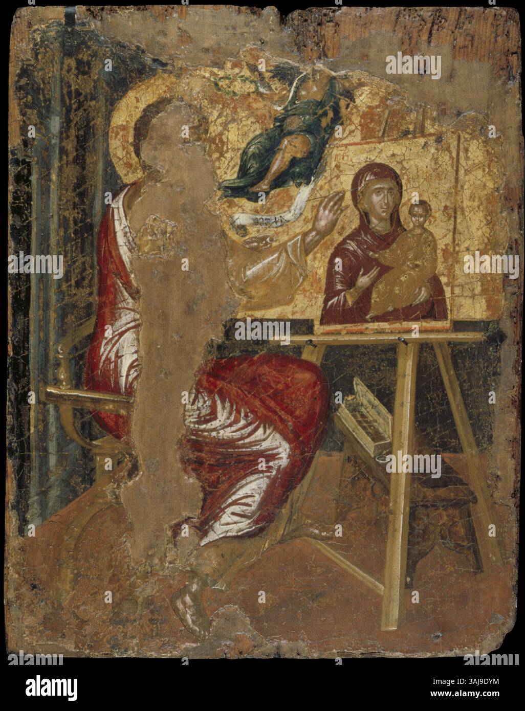 El Greco's 'St Luke Painting the Virgin' (1560-1567) is an icon-style religious painting ...