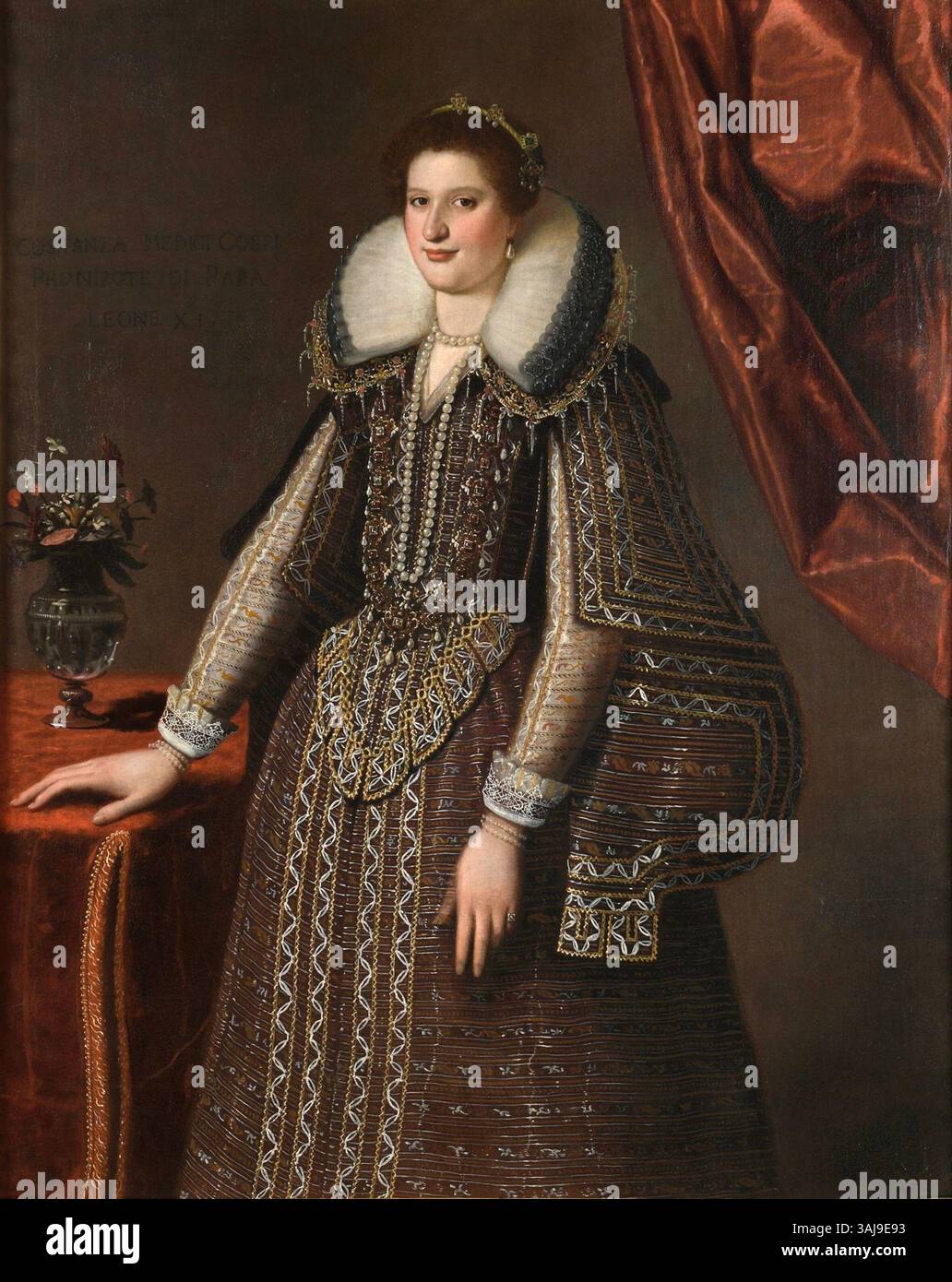 Portrait of Costanza Medici Cospi by Tiberio Titi, painted in the 17th ...