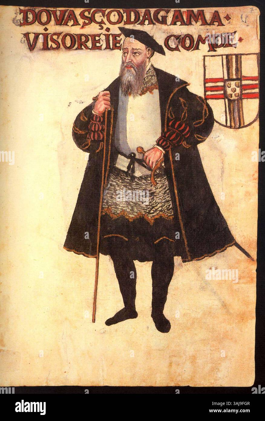 This portrait of Vasco da Gama, painted circa 1560 by Lisuarte de Abreu ...