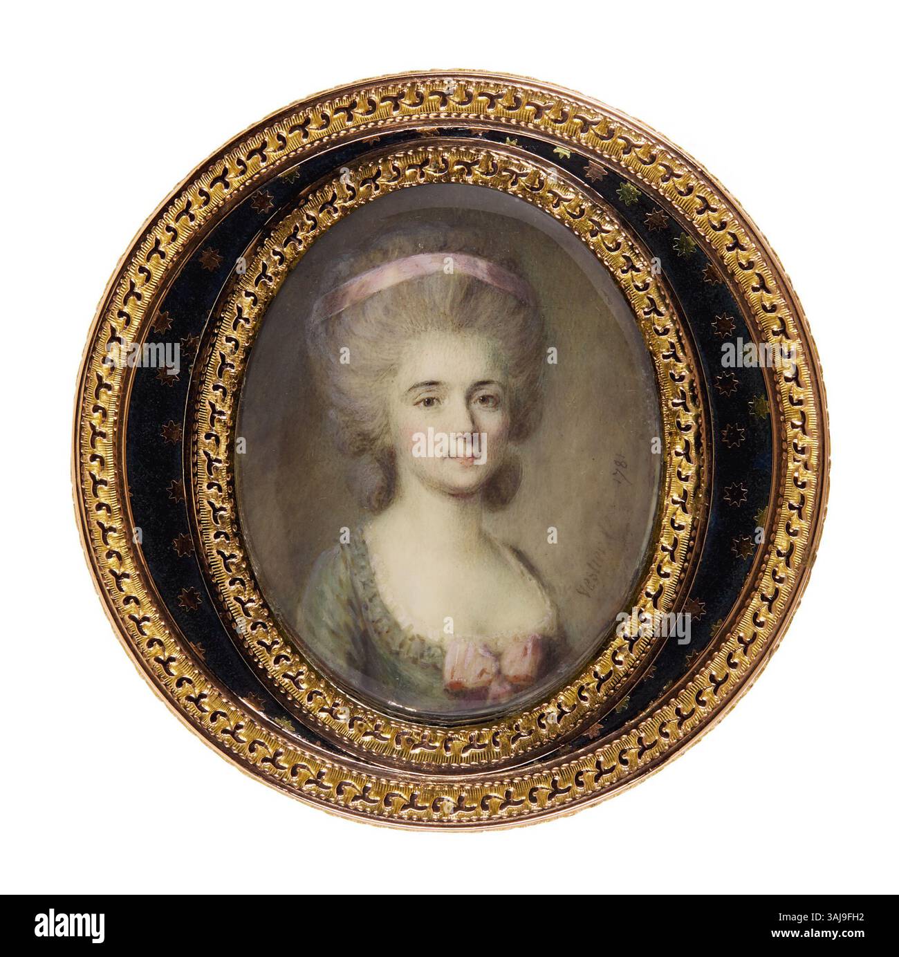 This 1780-81 portrait by Antoine Vestier depicts Marie de Thiézac, née ...