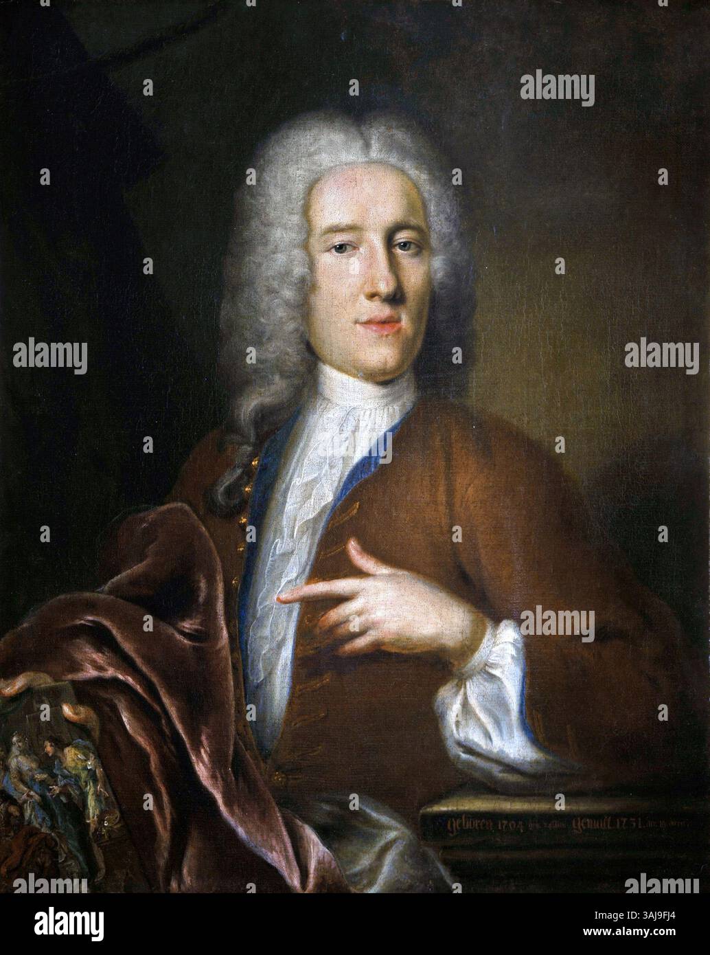 Johann Georg Platzer's 1731 self-portrait, painted in oil on canvas ...
