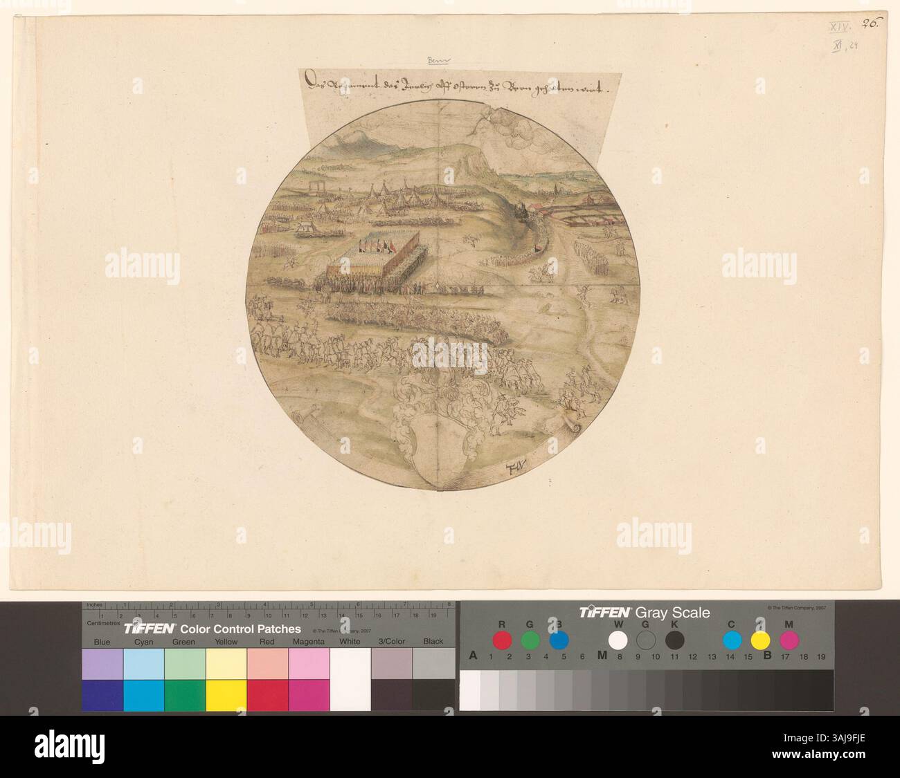 This 16th-century drawing by Thuring Walther, depicting a military ...