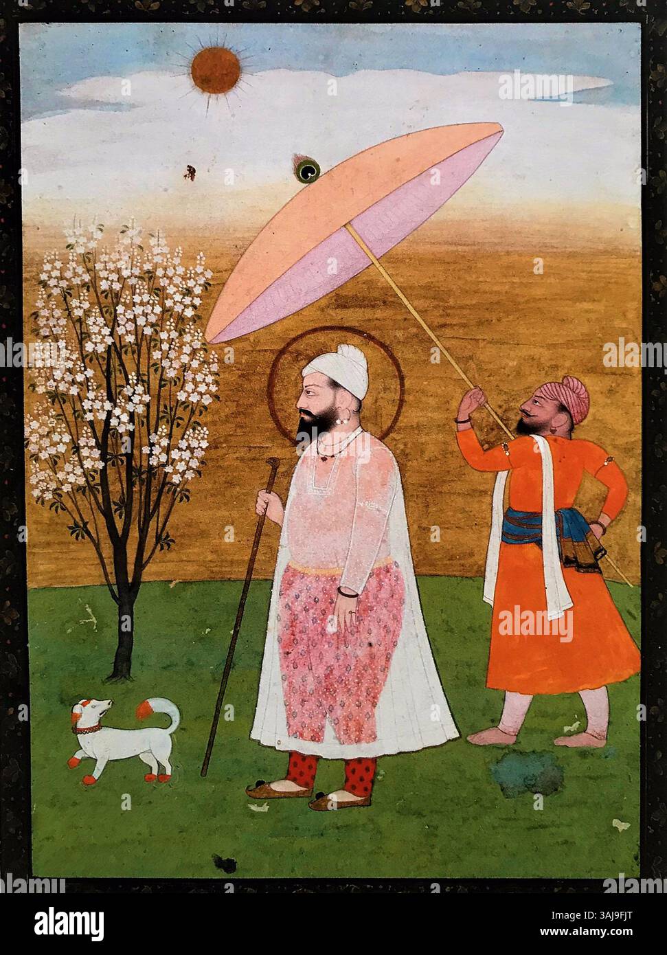 A portrait of Guru Har Rai, the seventh Sikh Guru, attributed to the ...