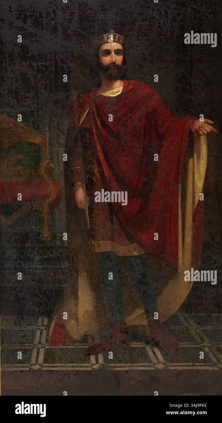 This 1854 oil painting by Antonio Gisbert portrays King Recesvinto of ...