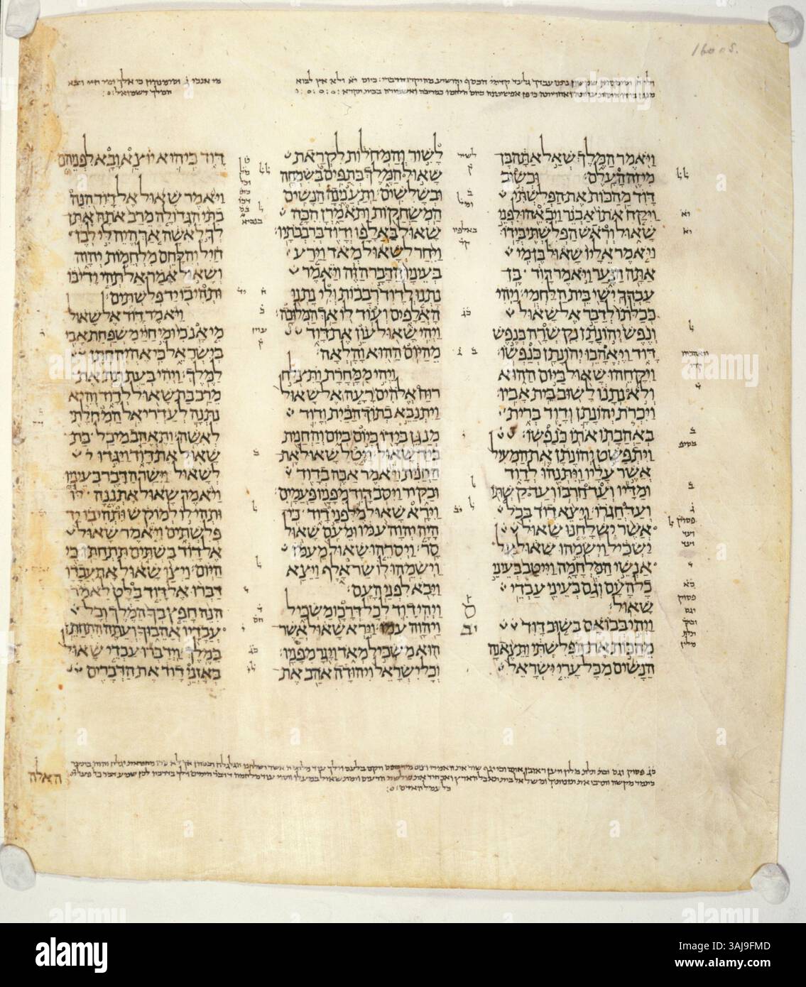 The 317th page of the Leningrad Codex, containing text from the Tanakh ...