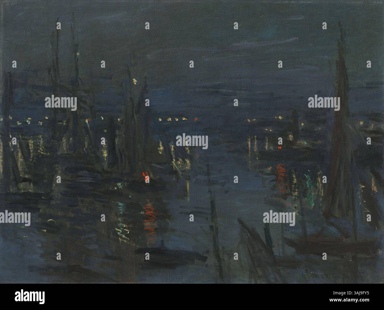 Claude Monet’s 1872 Impressionist painting, Der Hafen von Le Havre am ...