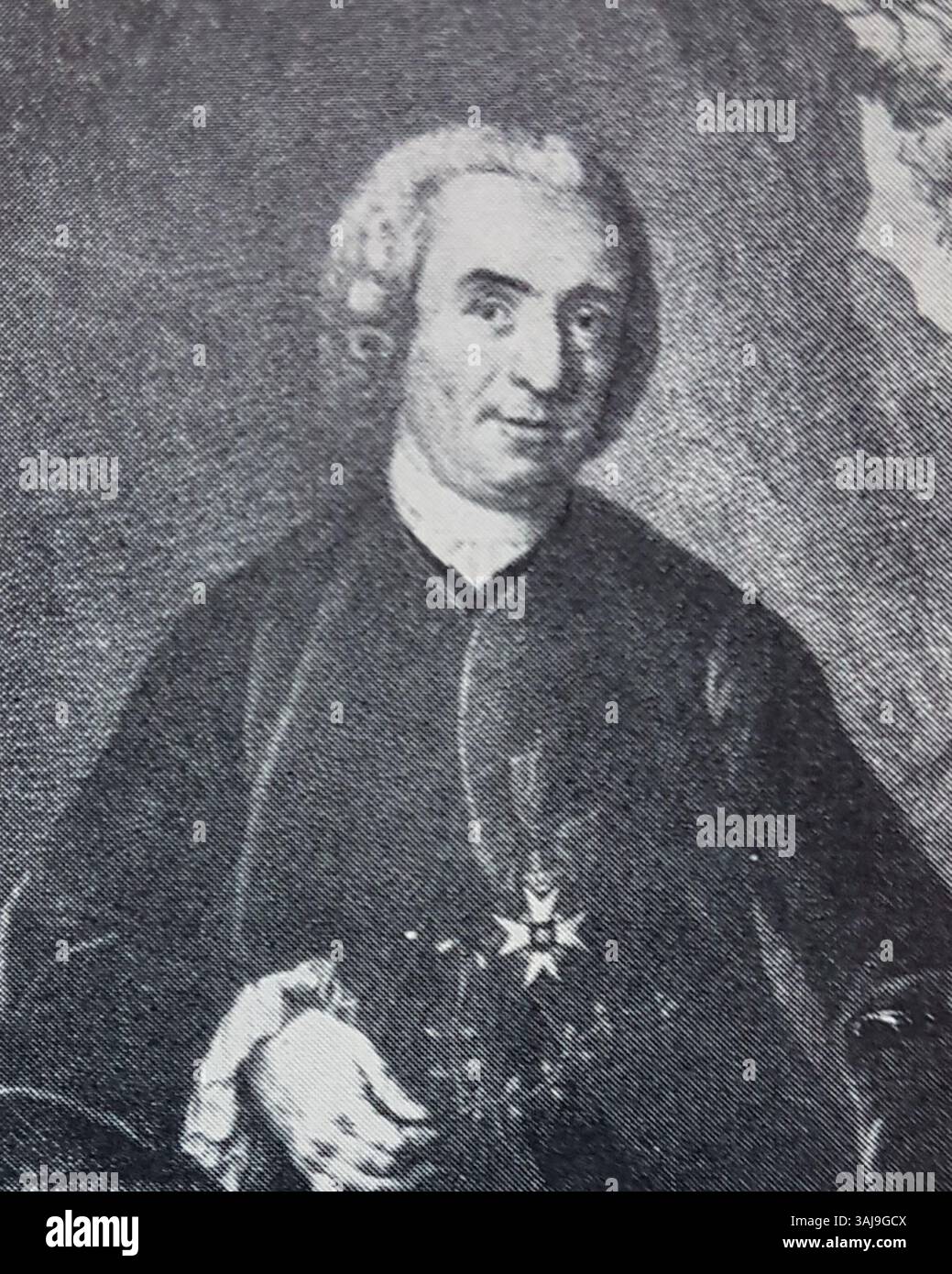 A copper engraving of Carl von Linné, based on a painting by JM ...