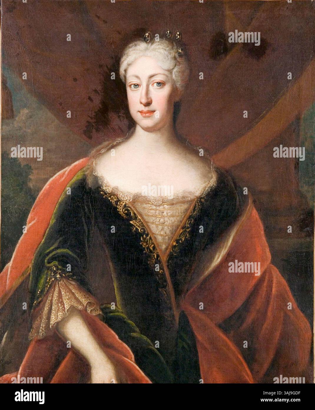 This early 18th-century portrait depicts Countess Maria Anna of ...