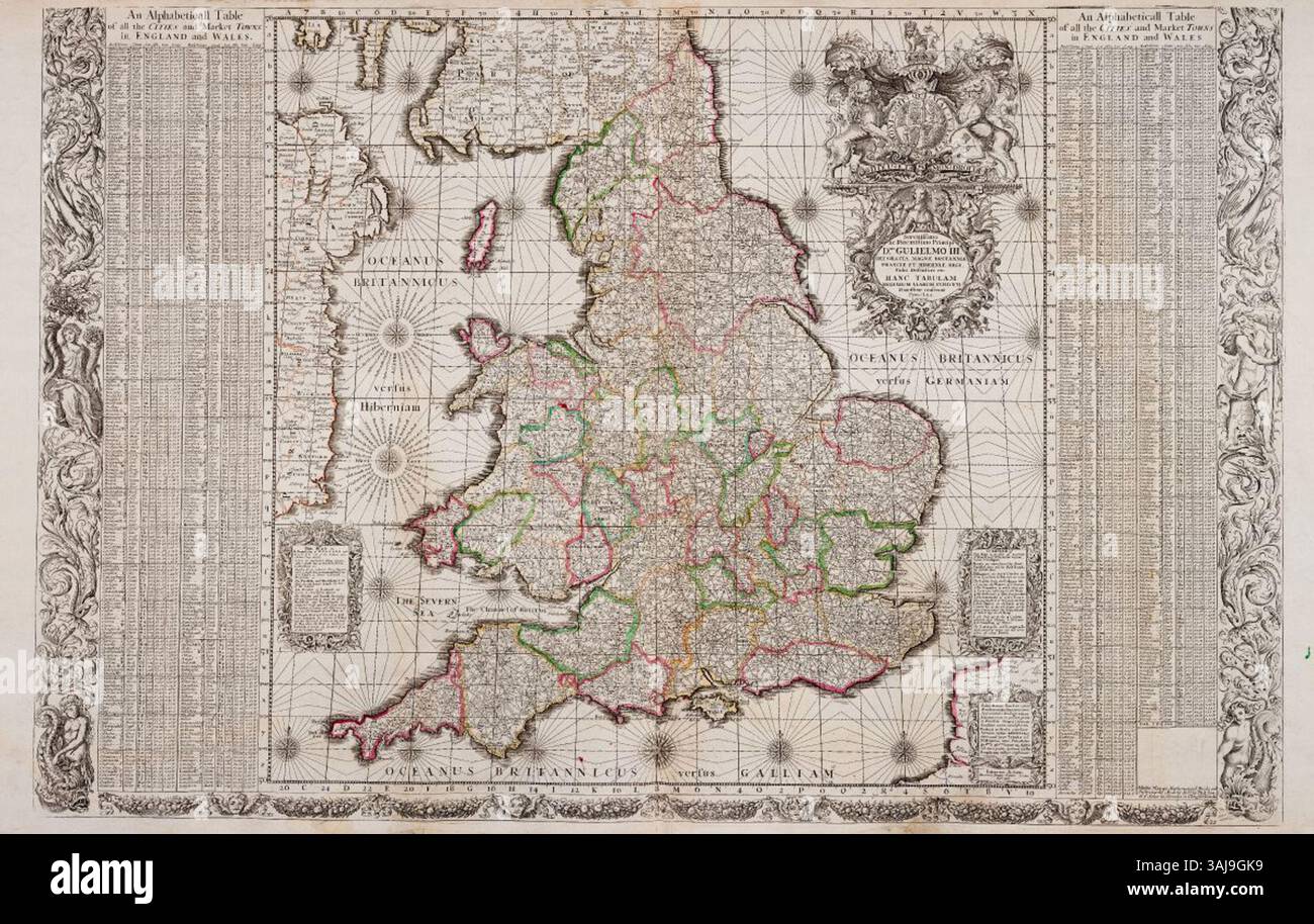 This map, originally created in 1679 by John Adams, depicts the towns ...