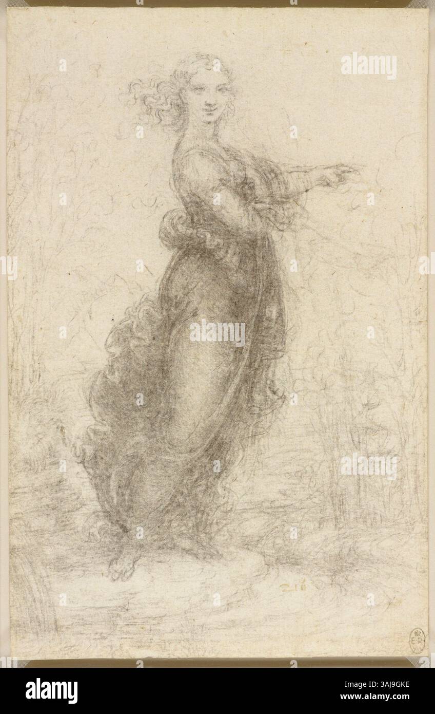 This drawing by Leonardo da Vinci, created between 1513 and 1516 ...