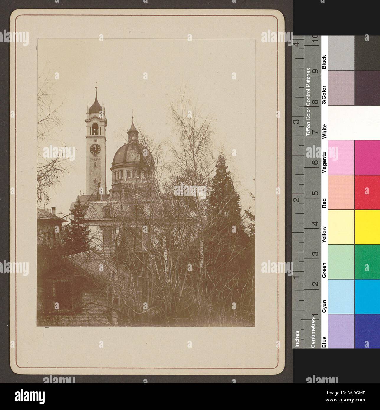 A photograph of the Church of Enge, taken by Robert Breitinger in 1904 ...