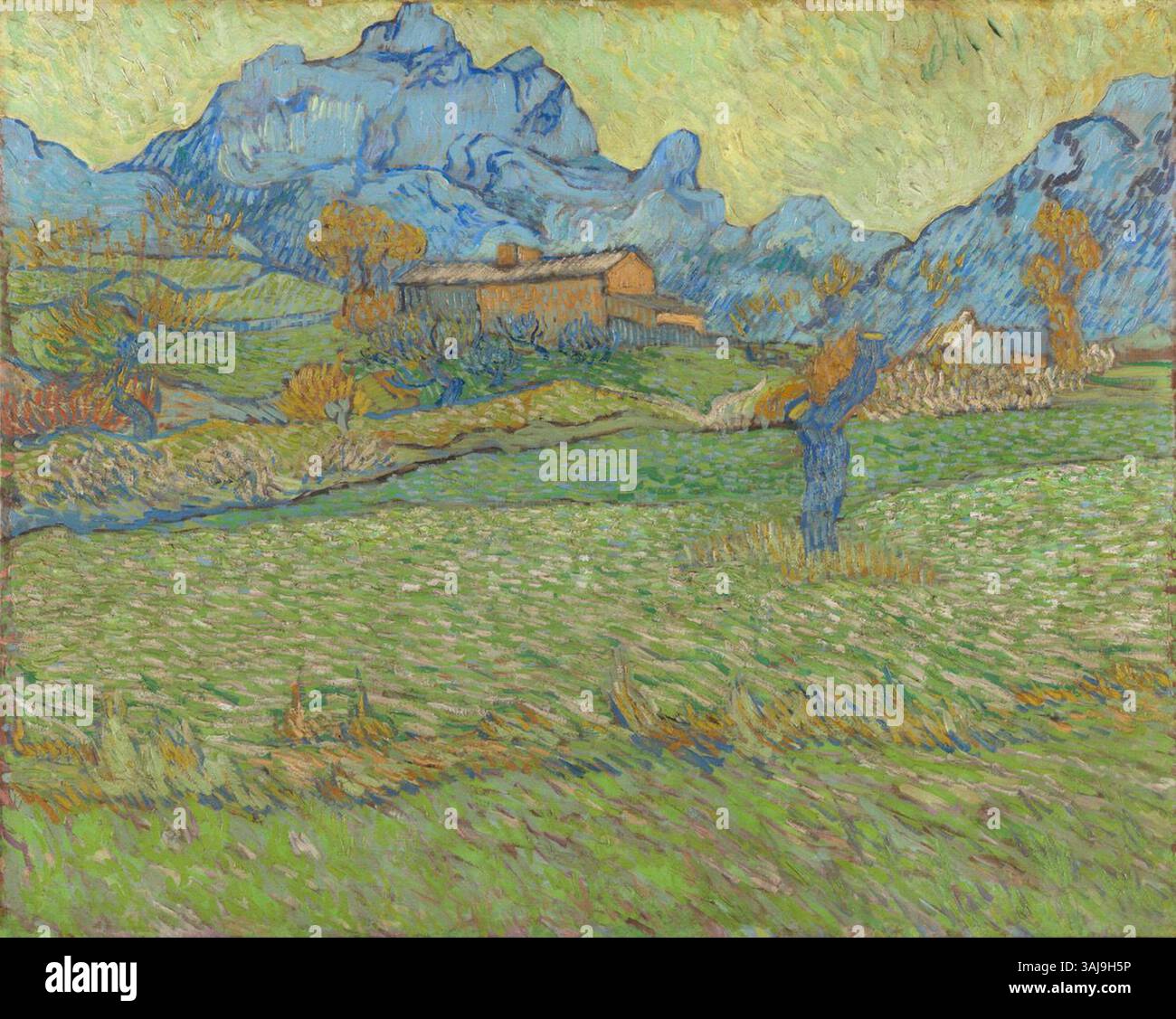 'A Meadow in the Mountains' by Vincent van Gogh, painted in 1889 ...