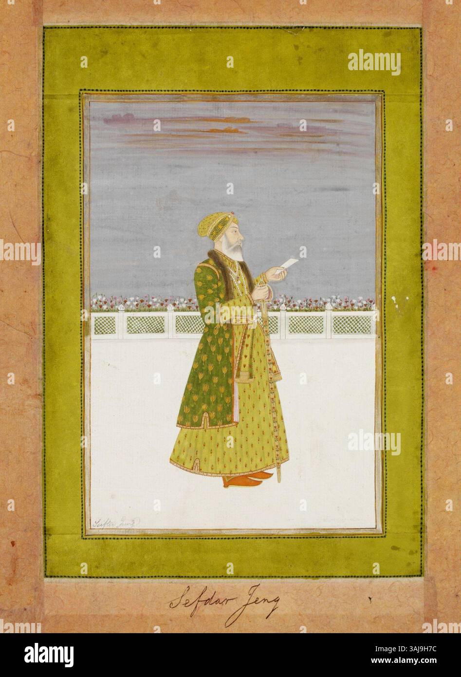 This opaque watercolour and gold painting from circa 1750 depicts ...