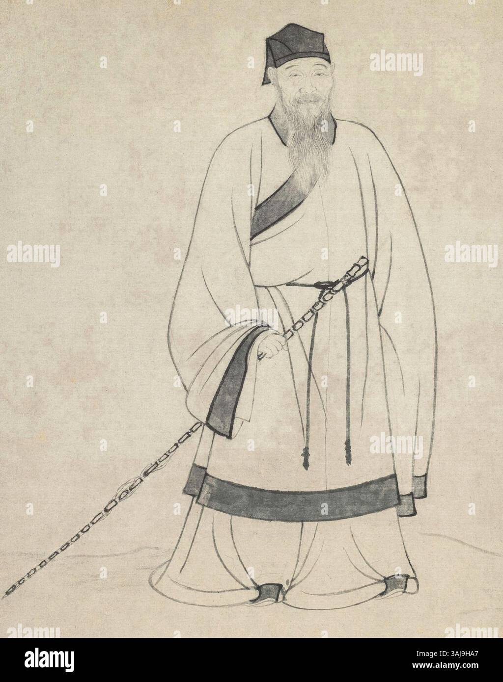This 1363 portrait of Yang Zhuxi by Wang Yi and Ni Zan captures the ...