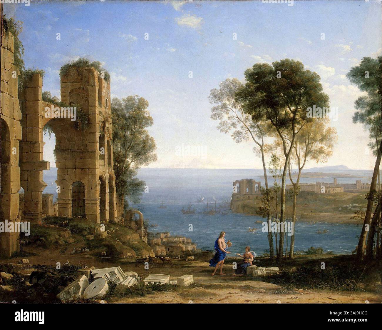 Claude Lorrain's 'Coast View with Apollo and the Cumaean Sibyl ...