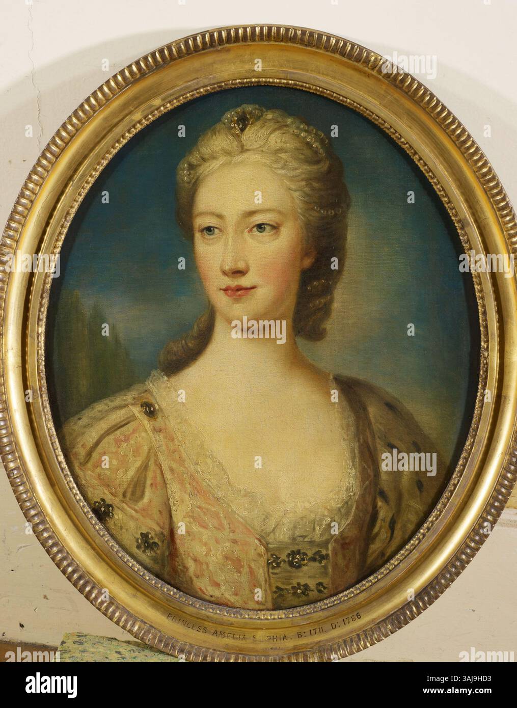 This 1740 portrait from the British School depicts Princess Amelia ...