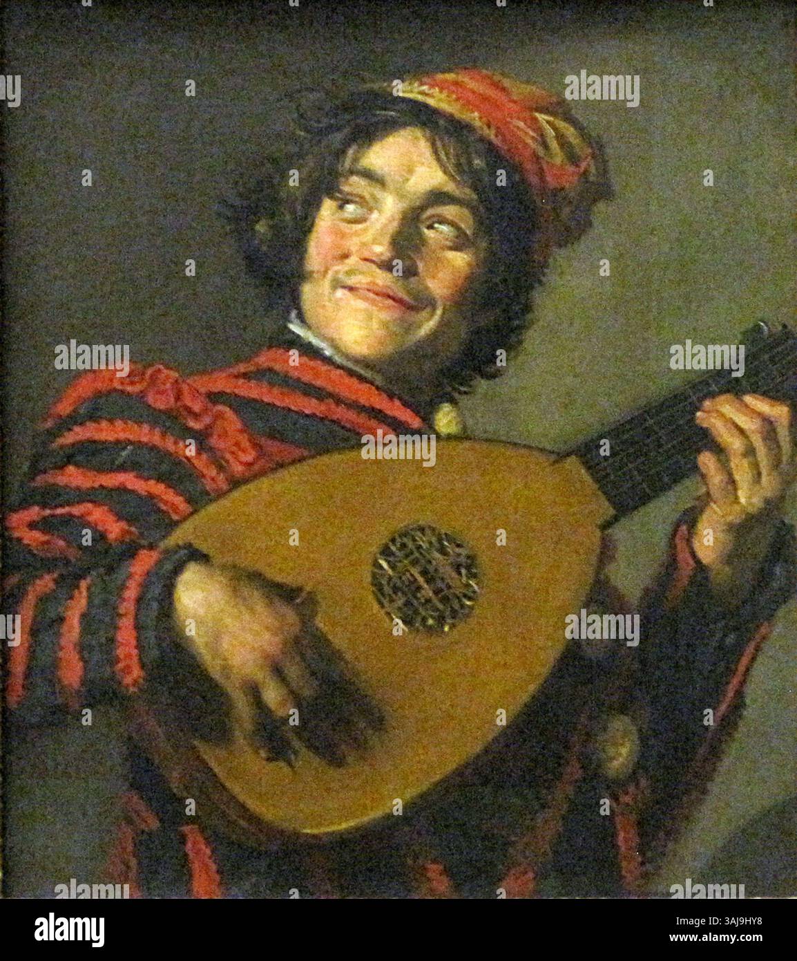 Another view of Frans Hals' 'The Lute Player', painted circa 1623-1624 ...
