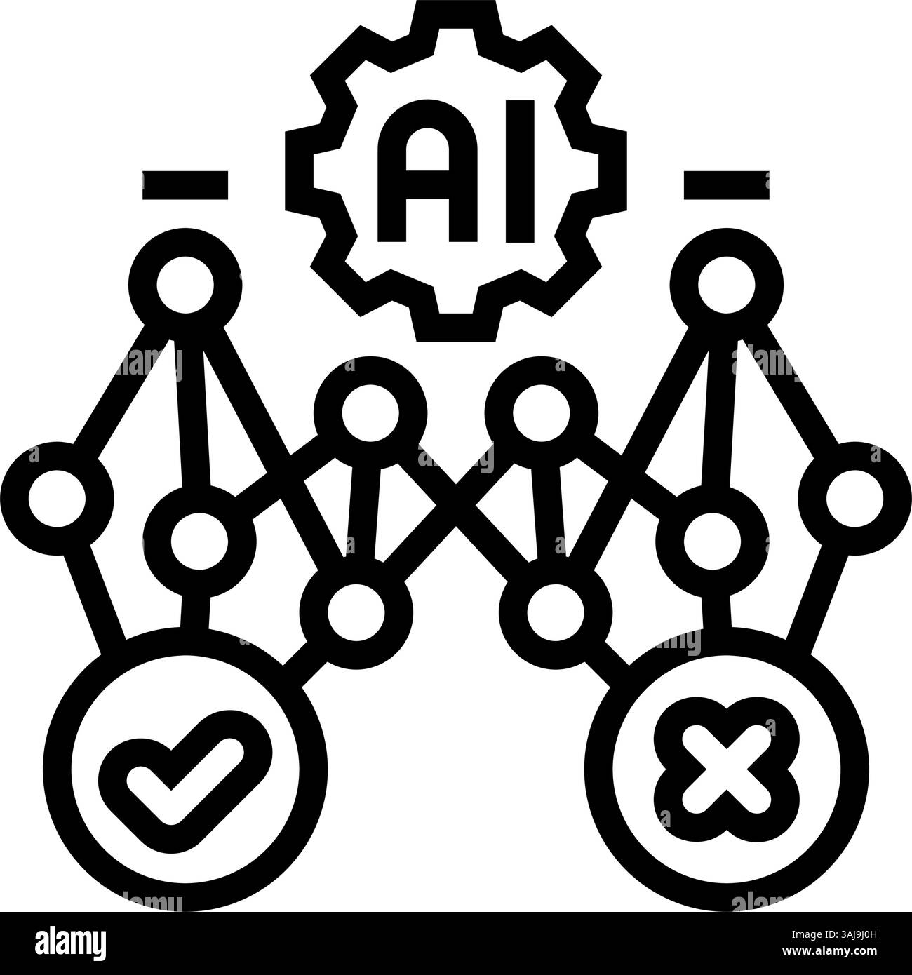 decision tree line icon vector illustration Stock Vector Image & Art ...