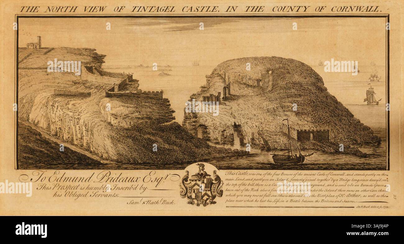 An engraving by Samuel Buck from 1734 showing the North view of ...