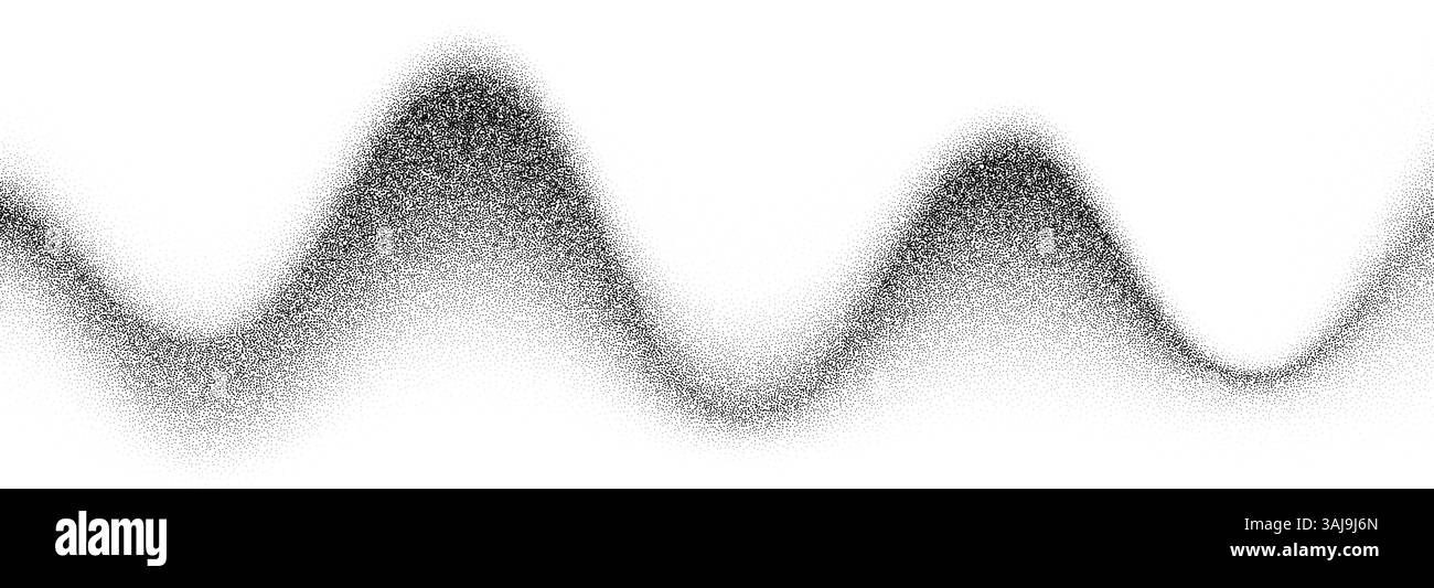 Black grain wavy gradient texture. Stippled flowing grit background ...