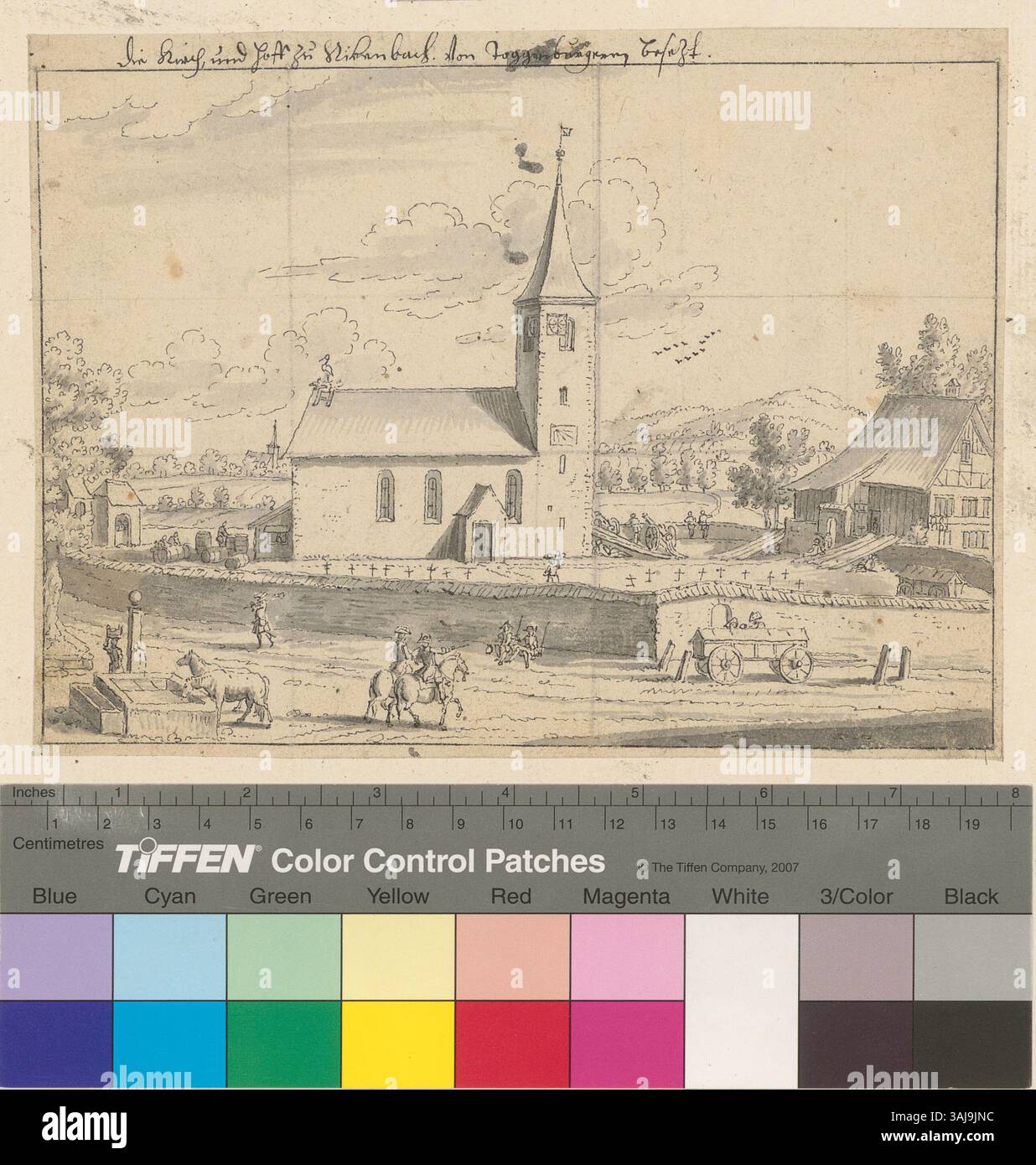 This circa 1712 drawing by Johann Melchior Füßli illustrates the church ...