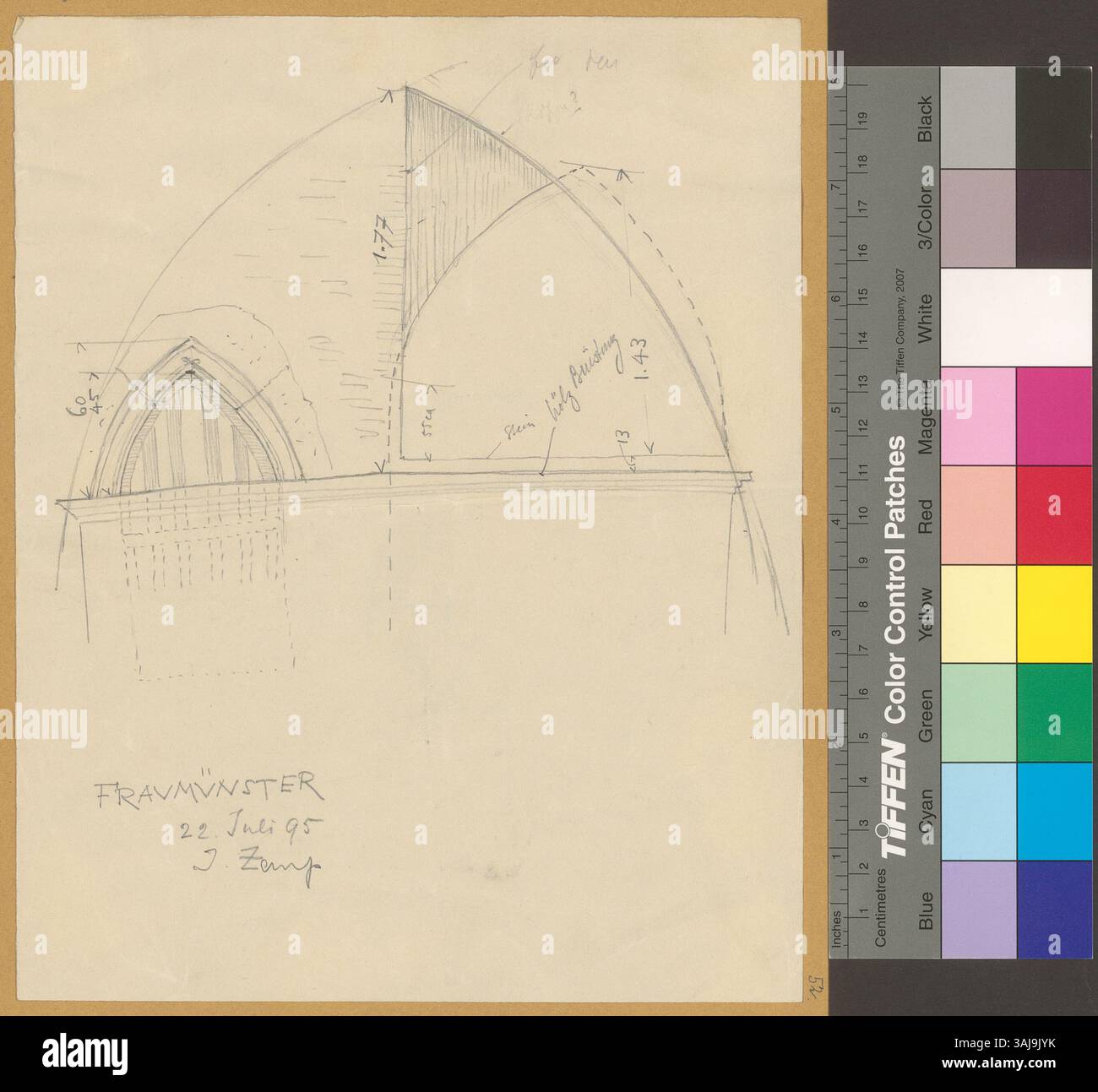 The upper section of the pointed arch opening of the choir screen in ...