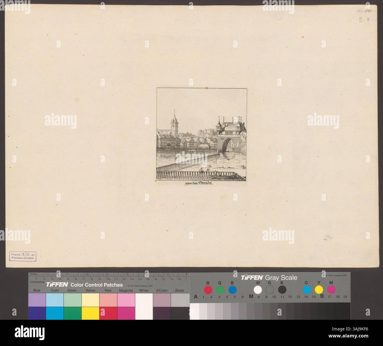 This 1770 print by Johann Balthasar Bullinger depicts a landscape view ...