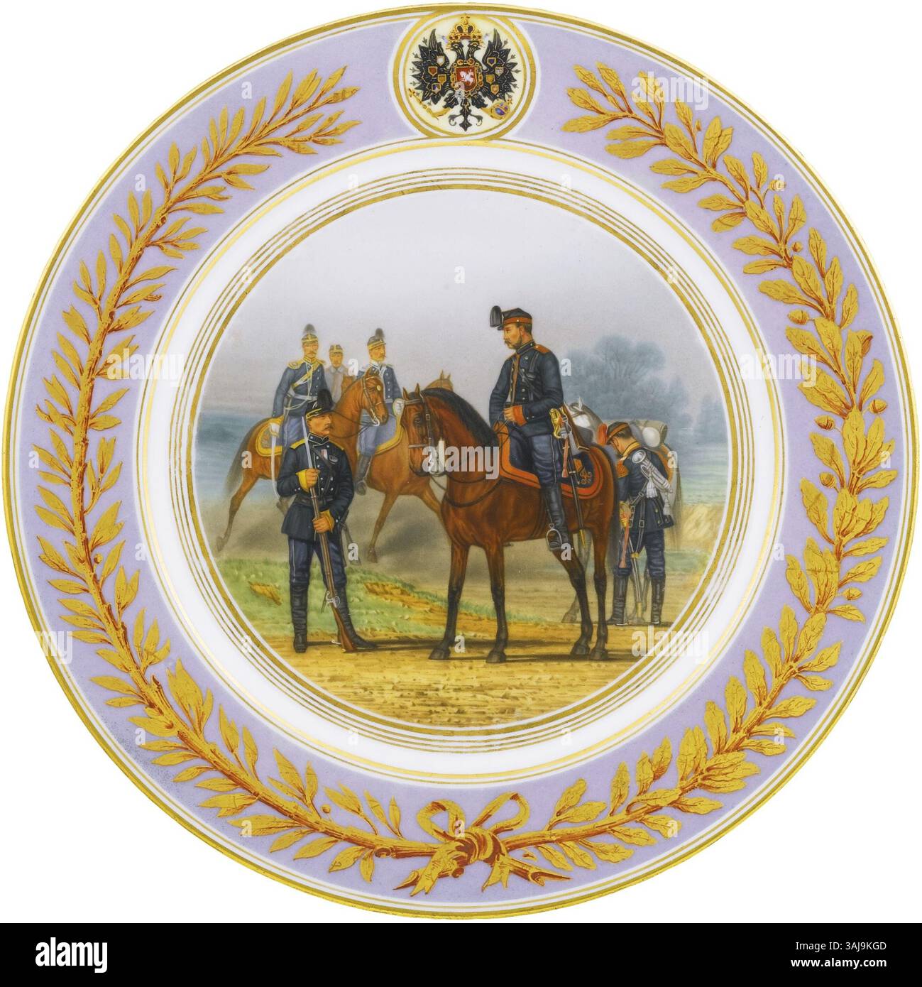 This porcelain plate from the Imperial Porcelain Manufactory, dated ...