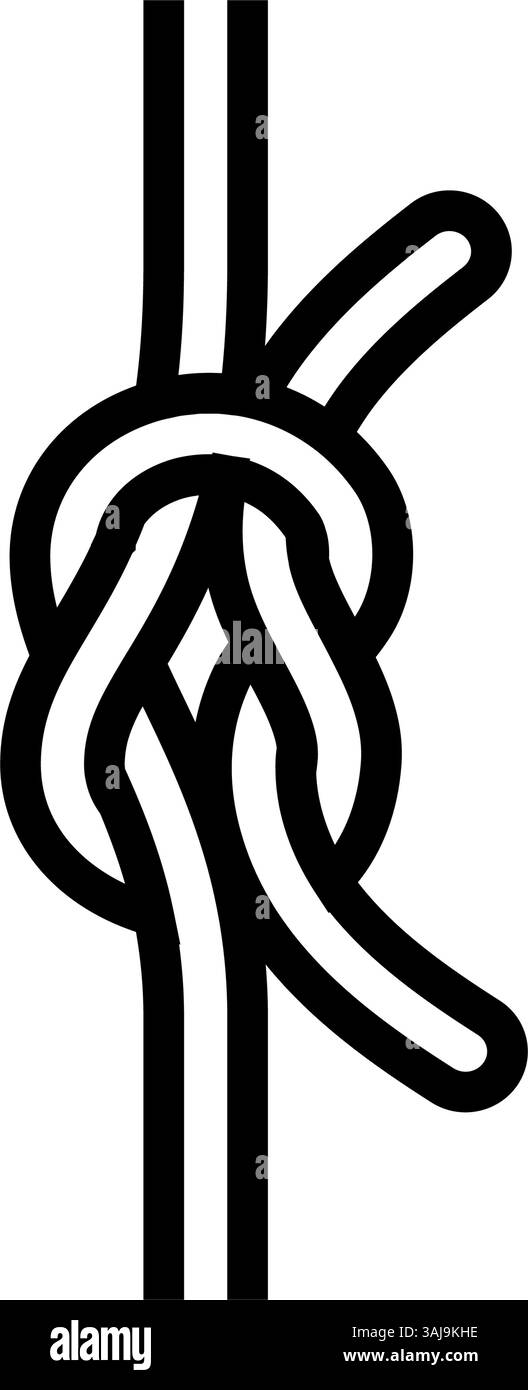 square knot nautical line icon vector illustration Stock Vector Image ...