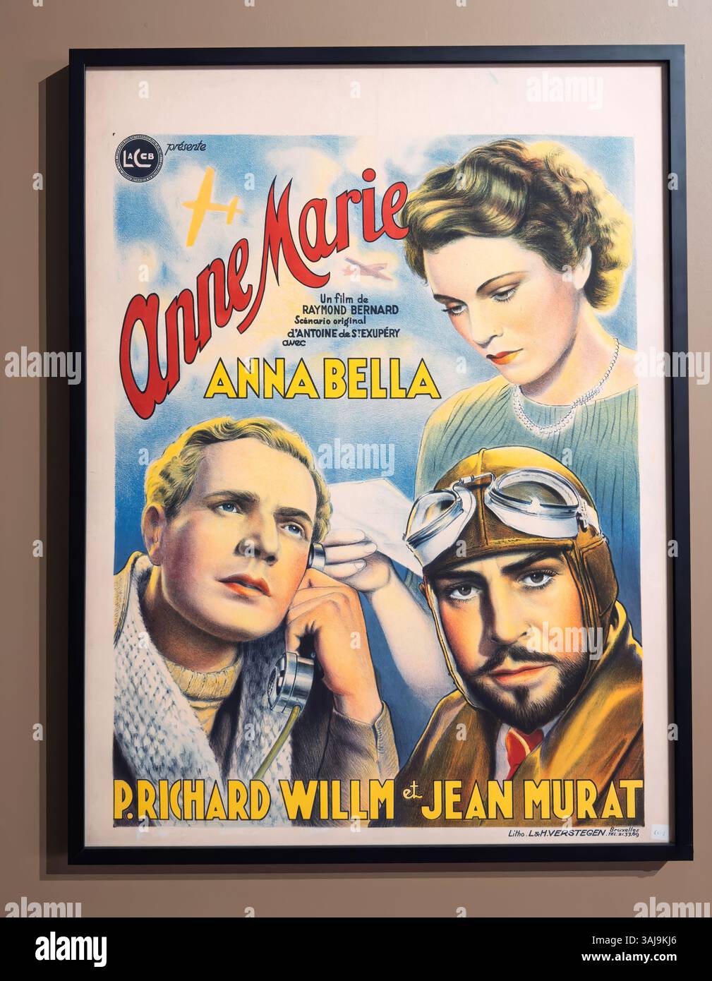 Paris, France - Apr 9, 2025: Framed vintage movie poster for Anne-Marie ...