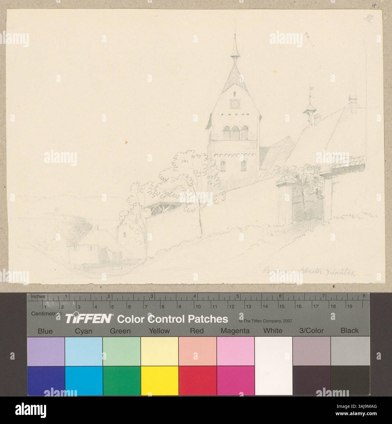 This 1862 illustration by Johann Rudolf Rahn depicts the exterior of St ...