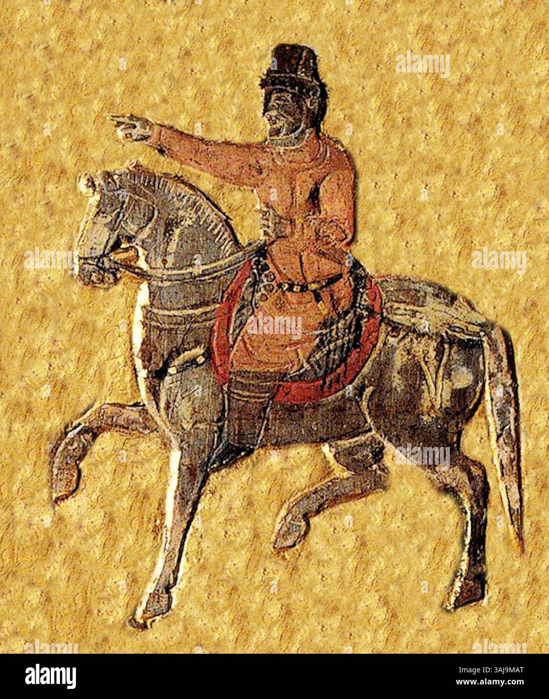 This artwork, dating to the 6th century CE, depicts the Sogdian An Jia ...