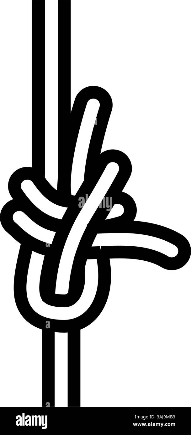 sheet bend nautical knot line icon vector illustration Stock Vector ...