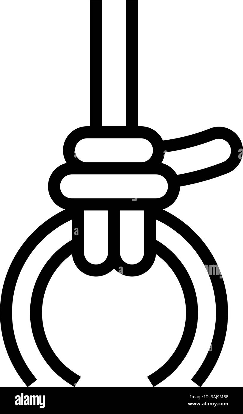 Bow anchor winch rope Stock Vector Images - Alamy