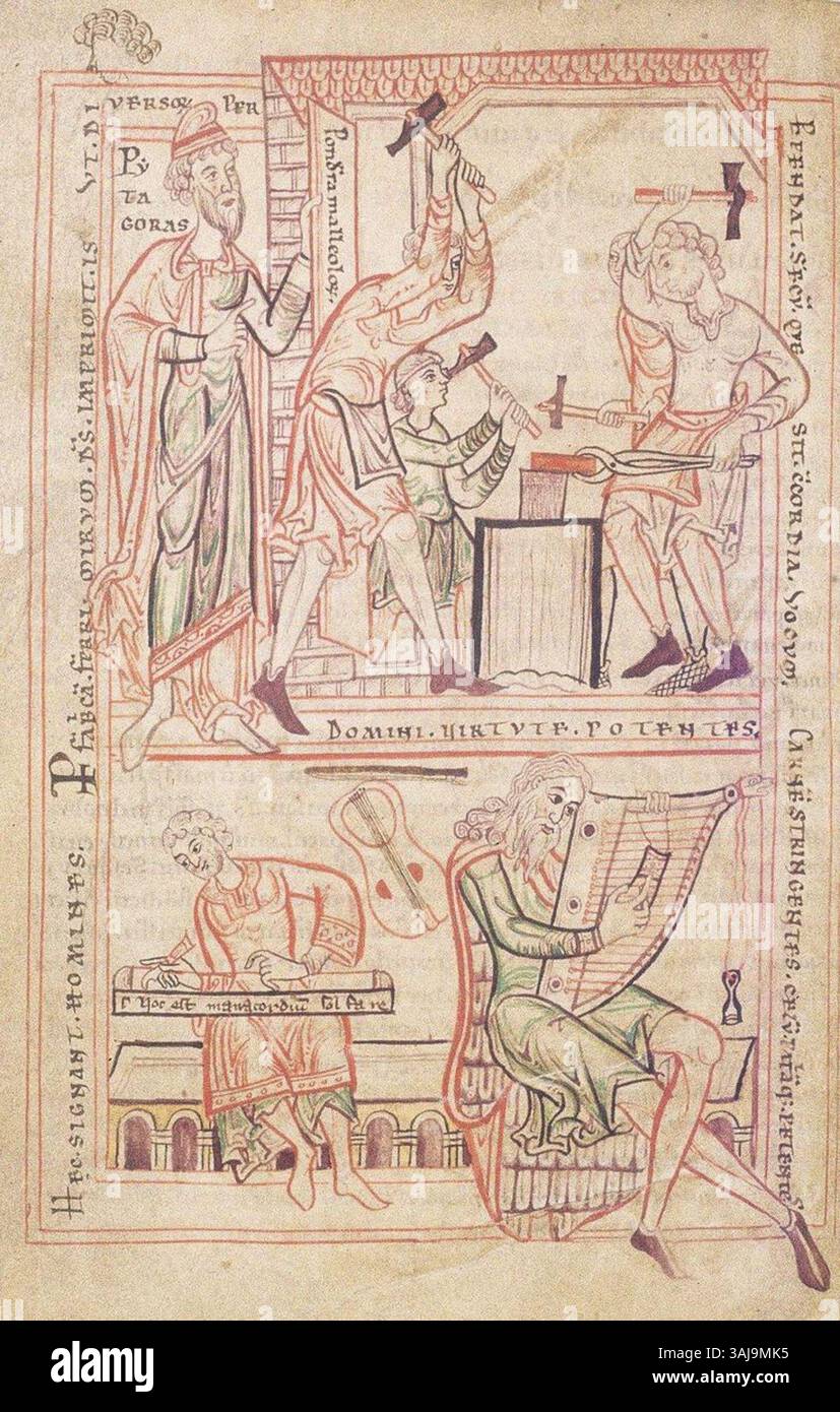 This 13th-century manuscript illustration, from a Cistercian Abbey ...