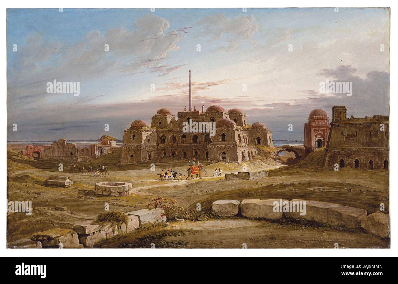 This 1843 painting by Colonel Robert Smith portrays the Feroz Shah ...