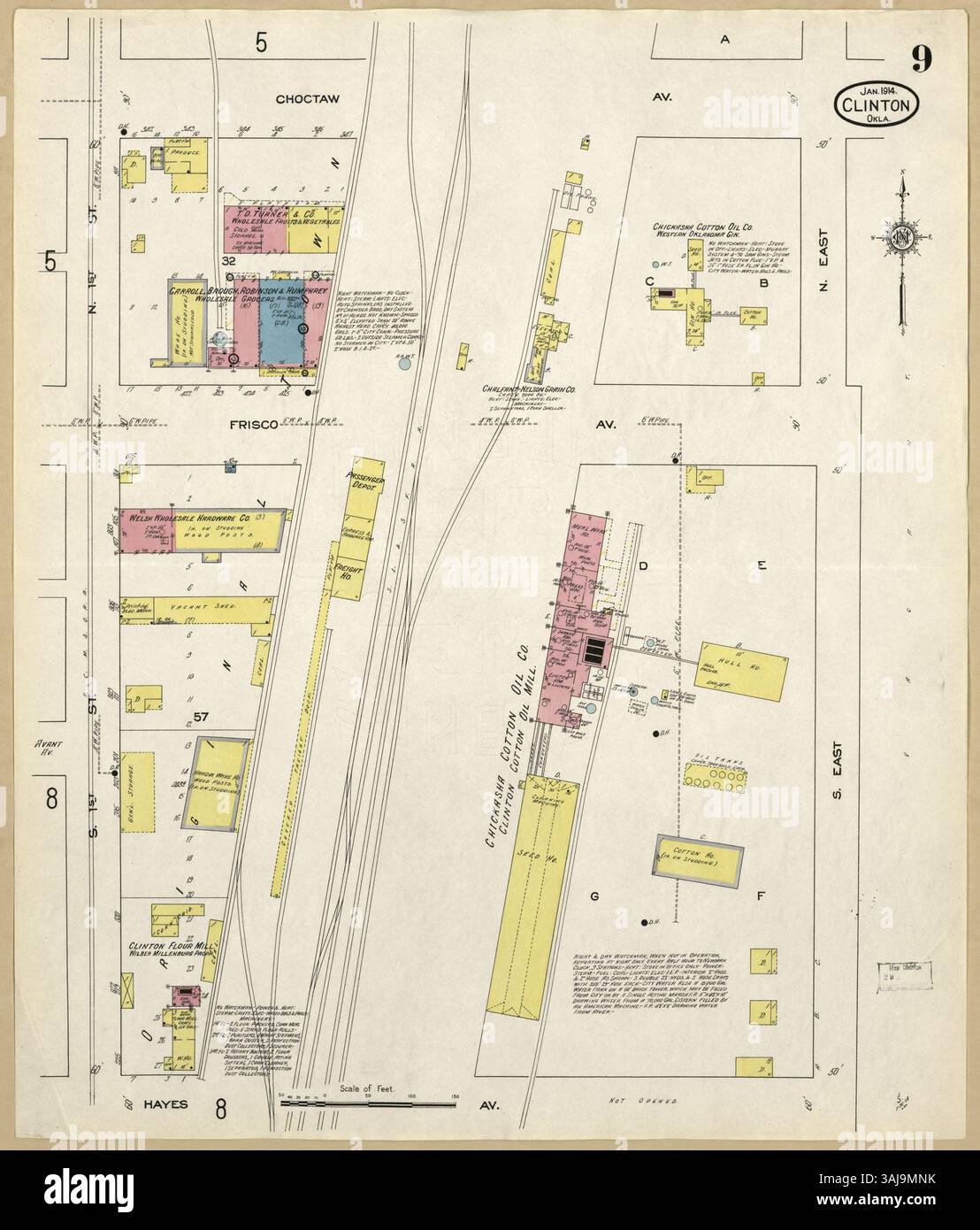 The Sanborn Fire Insurance Map from Clinton, Custer County, Oklahoma ...