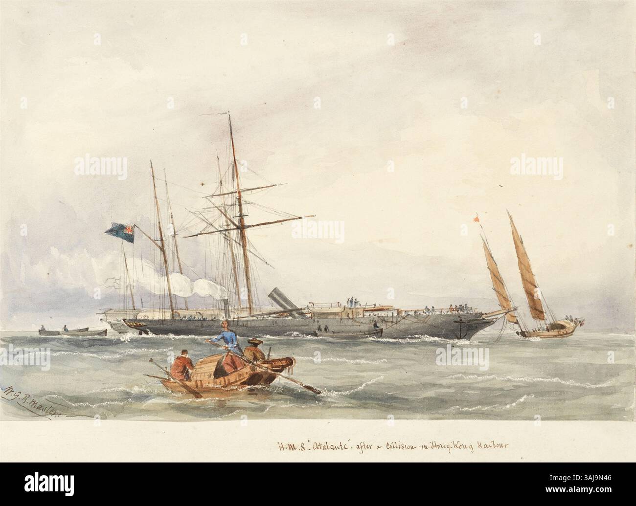 HMS Atalante collided in Hong Kong harbour in 1859 during Lt. Col ...