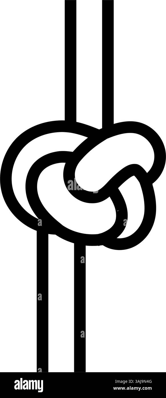 stopper knot nautical line icon vector illustration Stock Vector Image ...