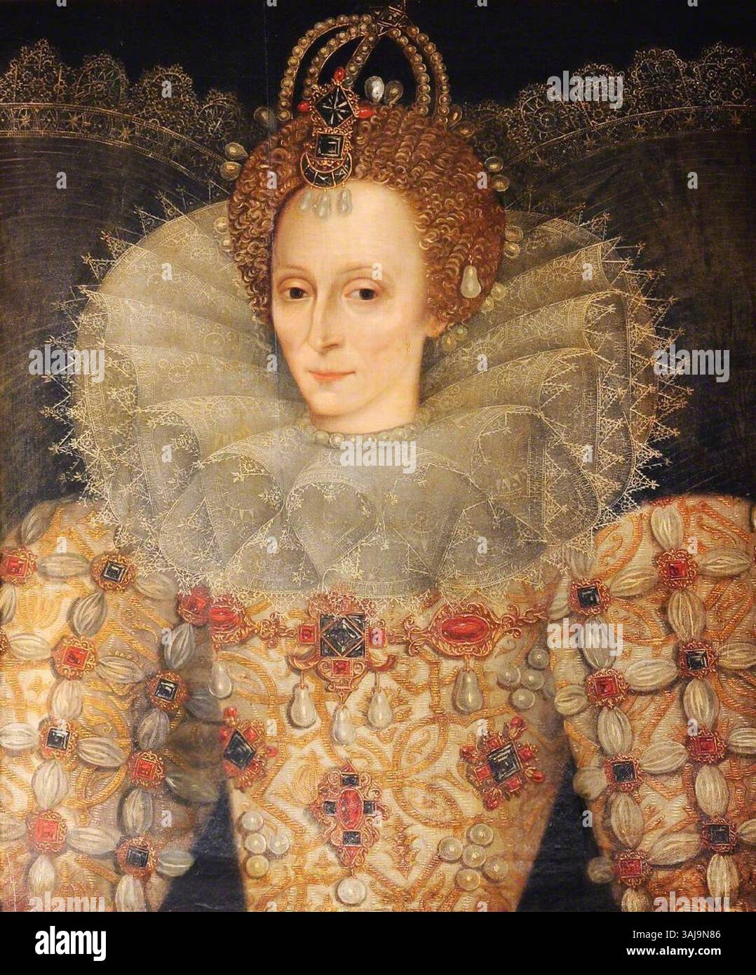This circa 1562 portrait depicts Queen Elizabeth I of England. Painted ...