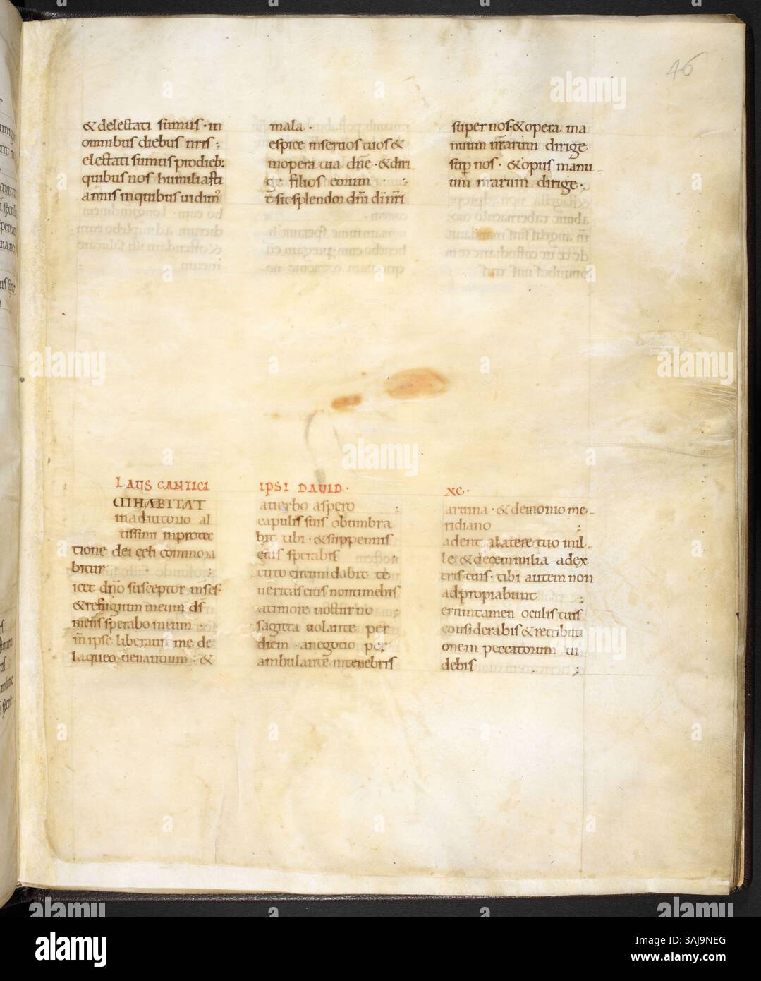 Harley MS 603 f046r is a folio from an illuminated psalter, created between 1000-1050. The codex ...