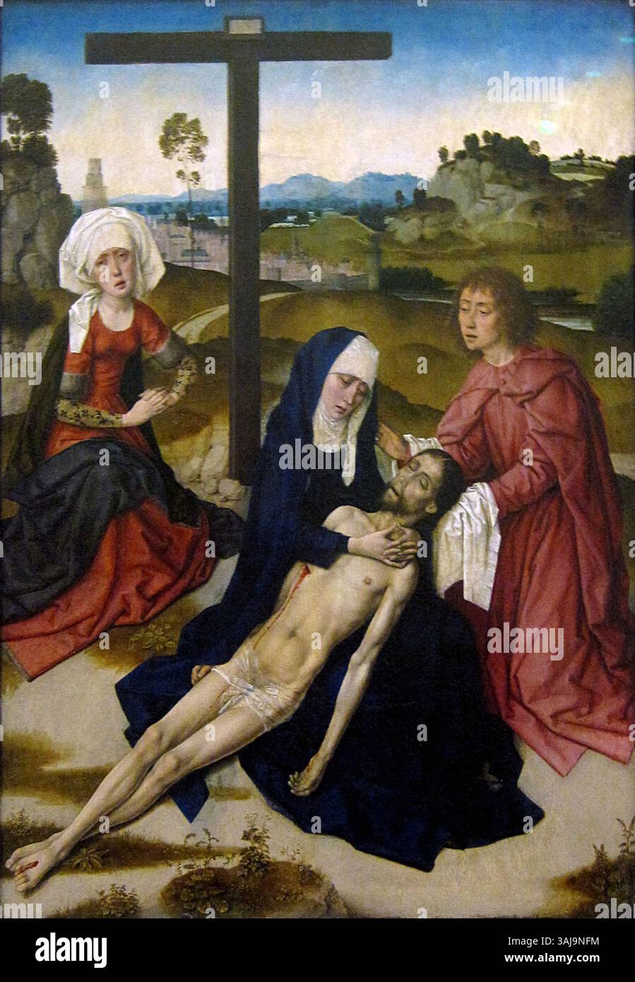 Dirk Bouts' painting, 'Lamentation of Christ,' created between 1455 and ...