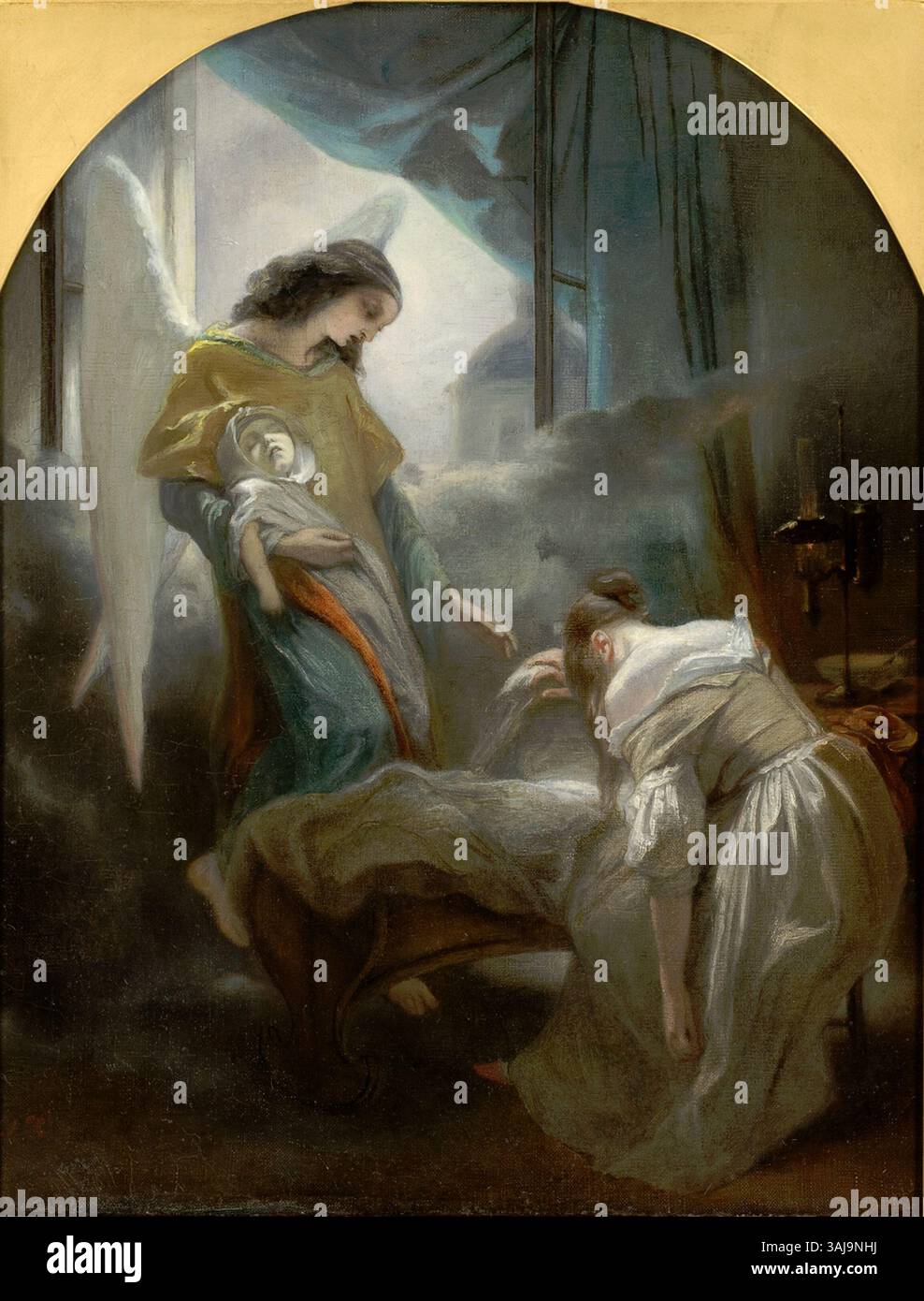 Octave Tassaert's 'The Angel and the Child,' created around 1850, shows ...