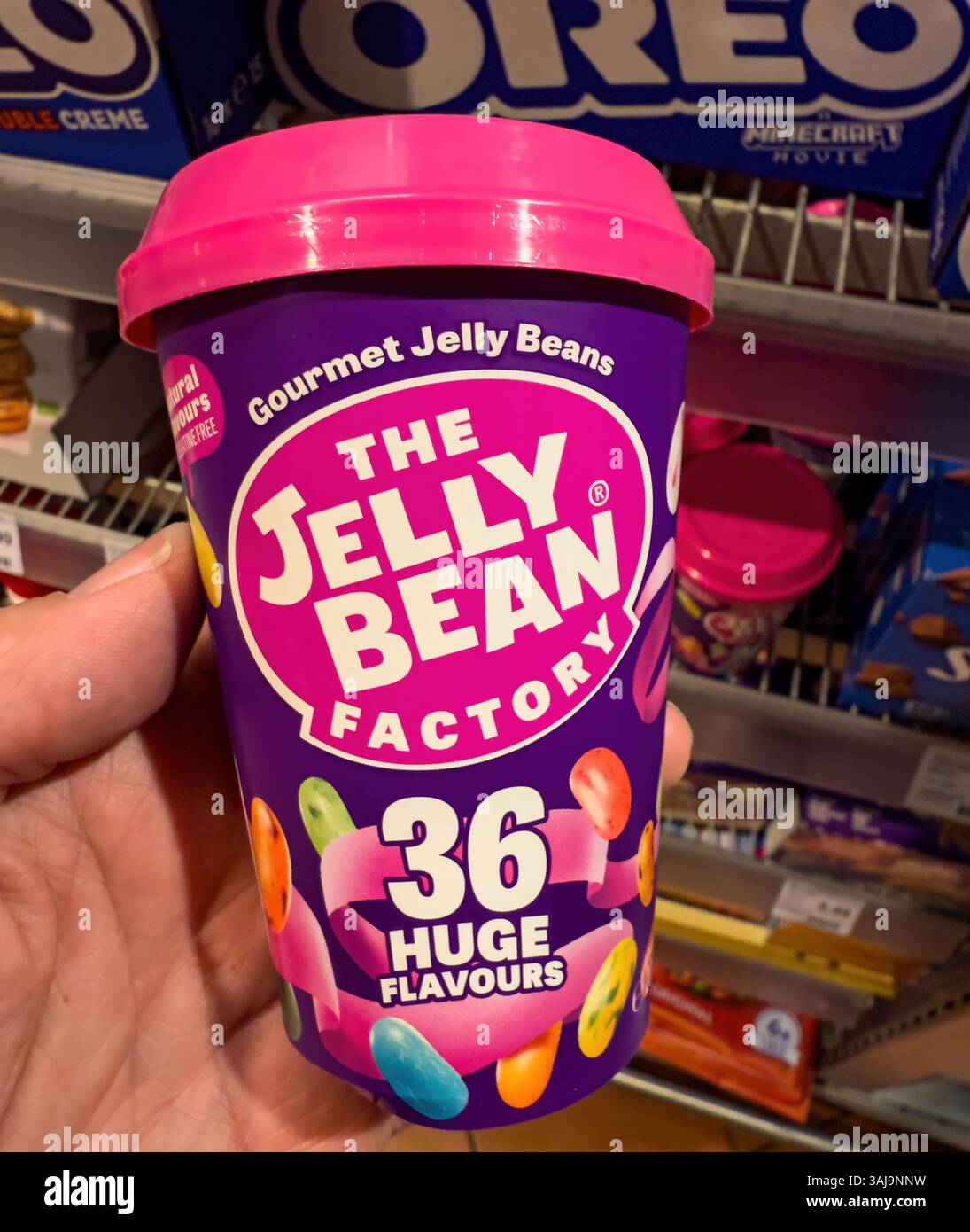 Customer choosing gourmet jelly beans from the jelly bean factory with ...