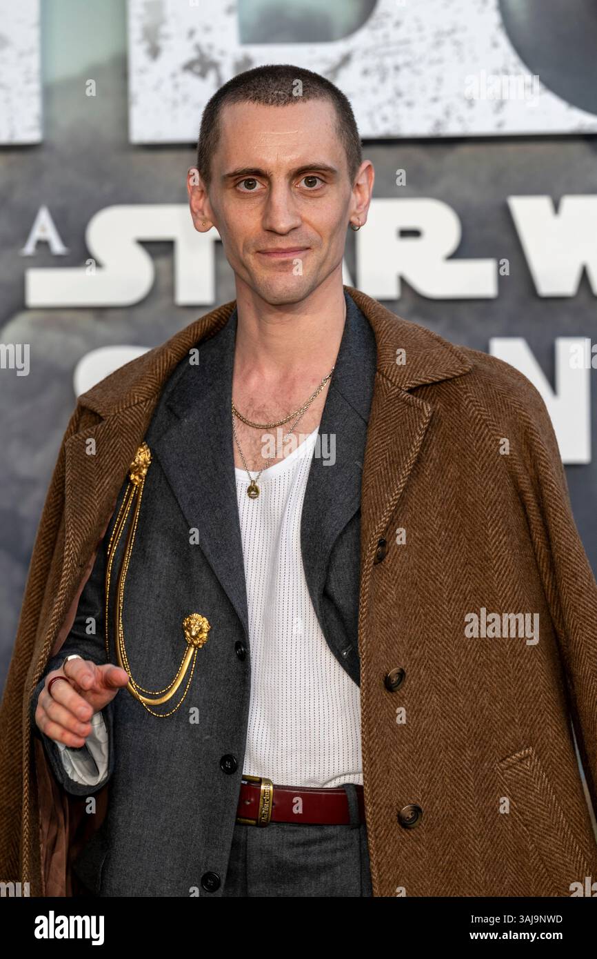 London, UK. 10 April 2025. Jacob James Beswick, cast member, attends ...