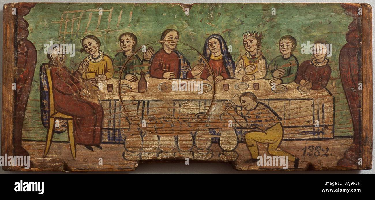 The 1882 painting 'Svatba v galilejski Kani' portrays the Wedding at ...