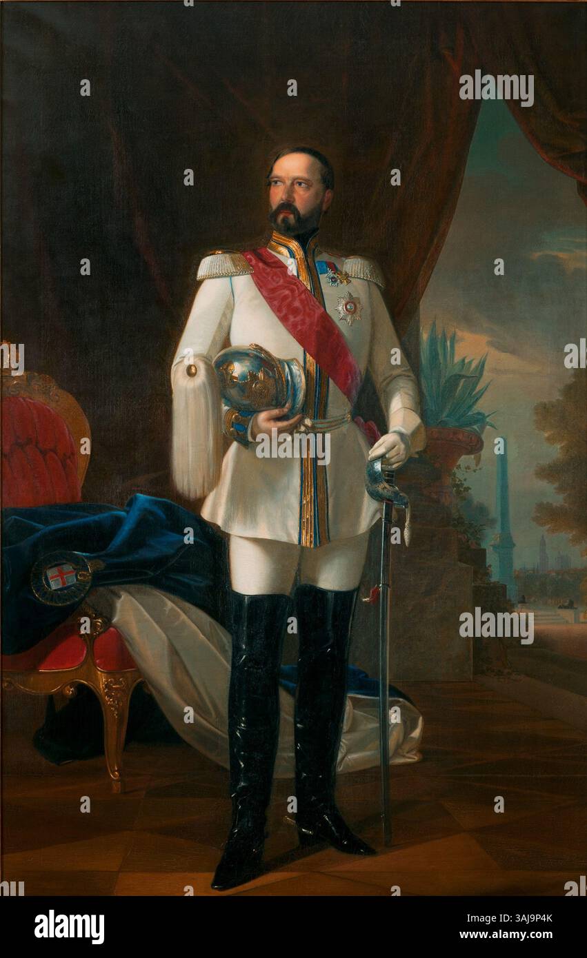 Portrait of Herzog Wilhelm von Braunschweig, painted by Gustav Adolf Barthel in 1870. This oil ...