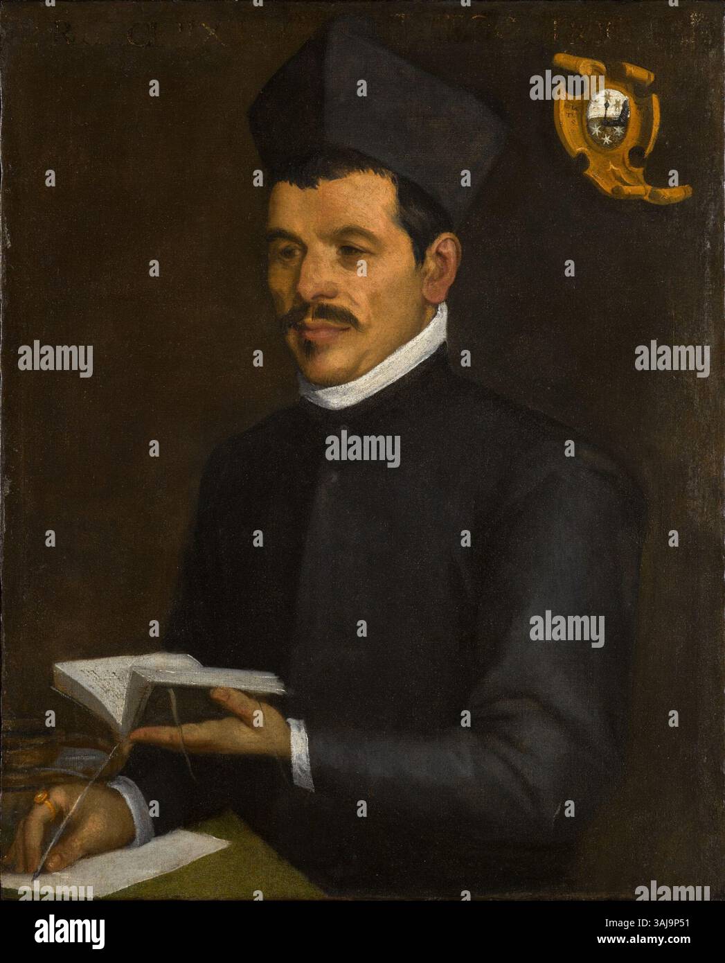 This 17th-century portrait, painted in the School of Madrid style ...