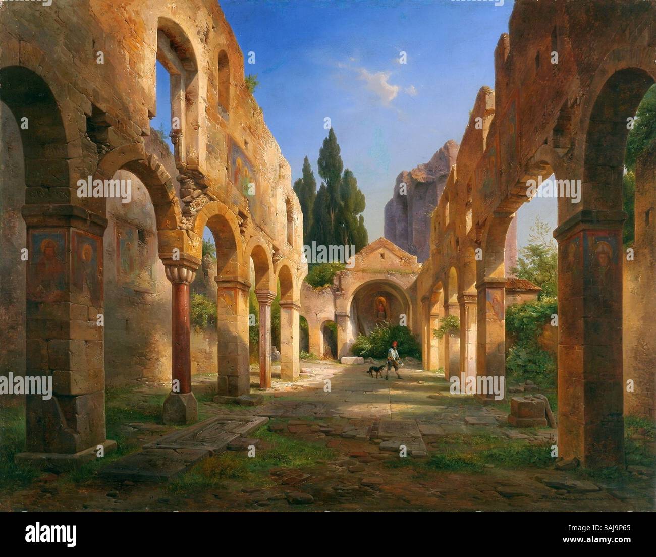 Painting by Albert Emil Kirchner of the Basilica of Saint Peter in ...